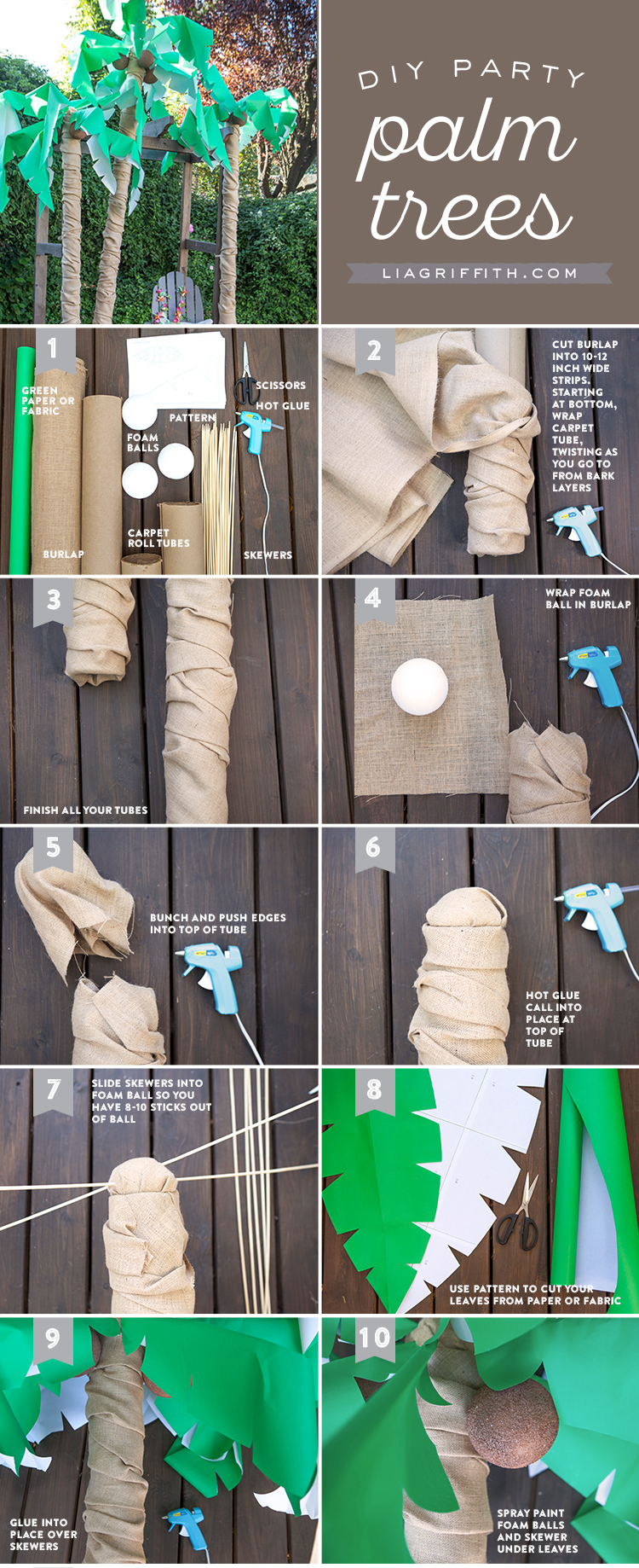 DIY Palm Tree Party Decor Lia Griffith
