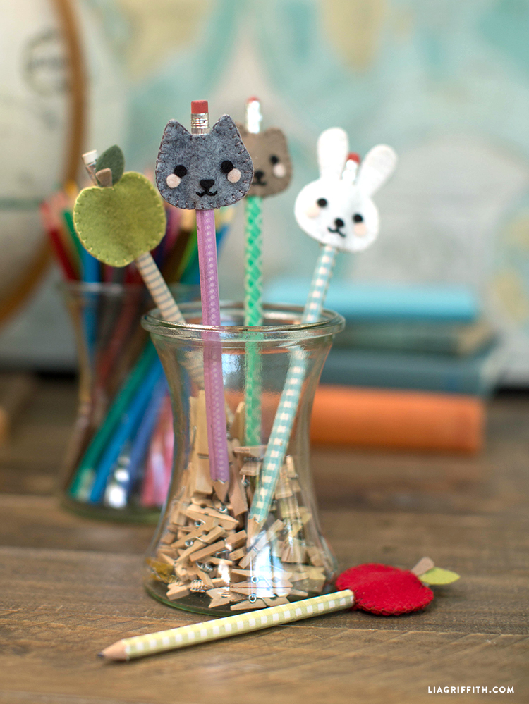 Kid's Felt Pencil Toppers - Lia Griffith